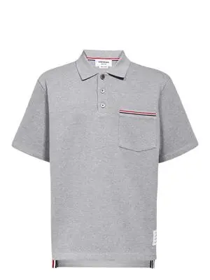 Thom Browne Thom Browne RWB Pocket Trim Polo Shirt Light Gray