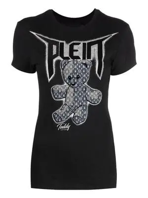 Philipp Plein Teddy Bear Logo T-shirt - Black