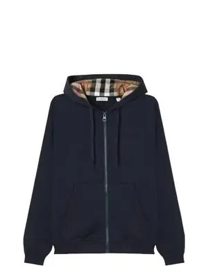 Burberry Long-sleeved Hooded Sweatshirt - Black