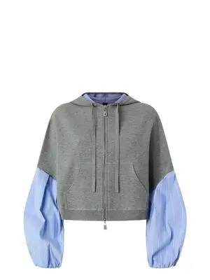 Pinko Puff-sleeve Hoodie - Gray