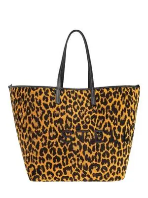 Stella McCartney Animal Printed Shopper Bag - Brown