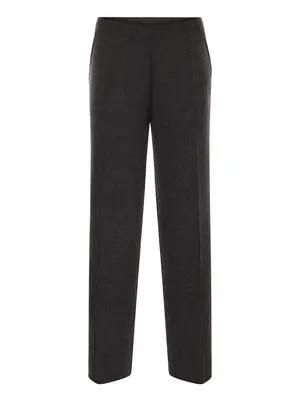 Max Mara Flat-front Side-pocket Trousers - Black