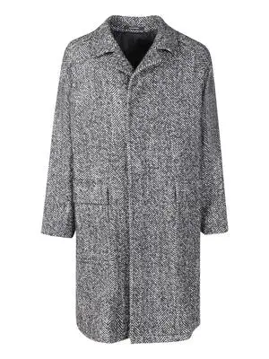 Tagliatore Notched-lapel Peacoat - Gray
