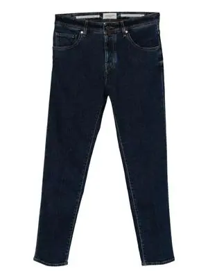 Jacob Cohen Logo Patch Slim-fit Jeans - Black