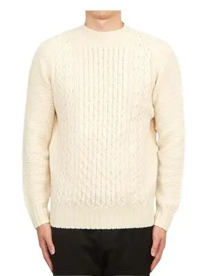 DRUMOHR Cable-knit Fitted Jumper - White