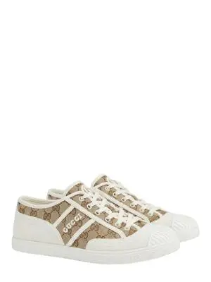 Gucci Monogrammed Low-top Sneakers - White