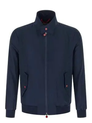 Kiton Stand-collar Casual Jacket - Black