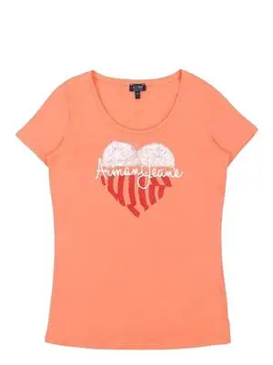 Emporio Armani Round Neck Logo T-shirt - Pink