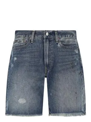 Polo Ralph Lauren Paint Splatter Detailed Denim Shorts - Gray