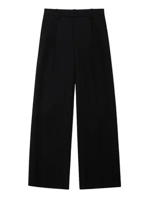 ANINE BING High-waisted Pleated Front Trousers - Black