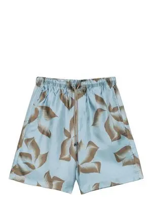 Dries Van Noten Graphic Print Drawstring Shorts - Blue