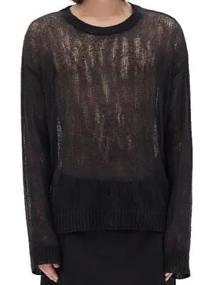 ANN DEMEULEMEESTER Joas Comfort Crew Neck Sweater - Black