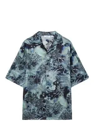 Off-White Printed Bowling Shirt - Blue