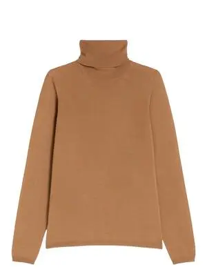 Max Mara Wool Knit Turtleneck Jumper - Camel