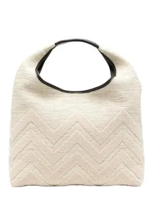 Missoni Zigzag Pattern Tote Bag - Nude