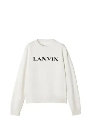 LANVIN Crew Neck Sweatshirt - White