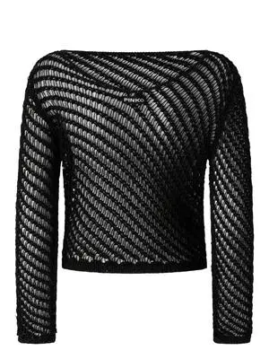 PINKO Pinko Open-Knit Sweater With Logo And Cutouts