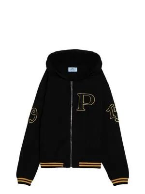 PRADA Prada Logo Zip-Up Hoodie