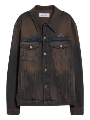 Off-White Overdyed Denim Skate Jacket - Black