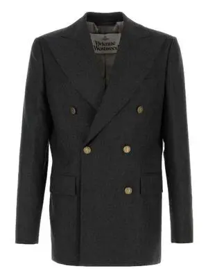 VIVIENNE WESTWOOD Double-breasted Tailored Blazer - Black