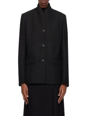 TOTEME Collared Button-up Jacket - Black