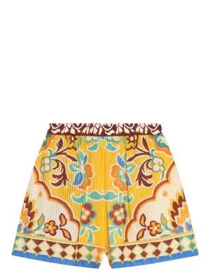 Etro Paisley Patterned Elasticated Waist Shorts - Yellow