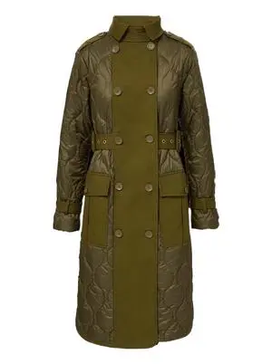 Veronica Beard Quilted Detachable Dickey Coat - Brown