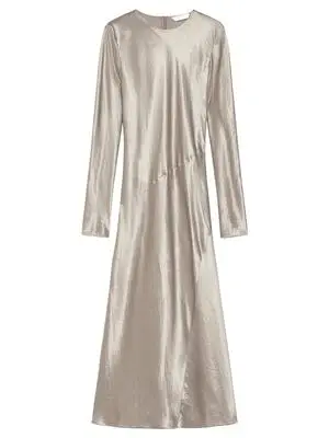 Max Mara Long-sleeved Round Neck Dress - Grey