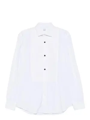 MAZZARELLI Lapel Long Sleeve Shirt - White