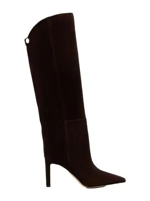 JIMMY CHOO Pointed Toe Stiletto Boots - Black