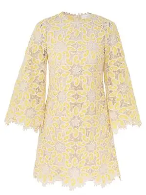 Zimmermann Golden Lace Mini Dress - Butter Yellow
