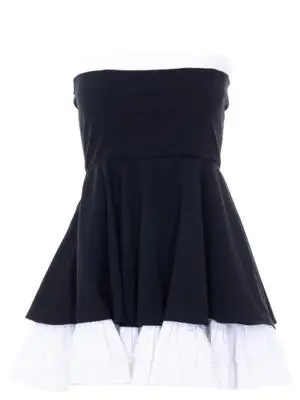 ANIYE BY Strapless Ruffled Mini Dress - Black