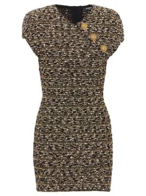 Balmain Lurex Tweed Mini Dress - Multicolor