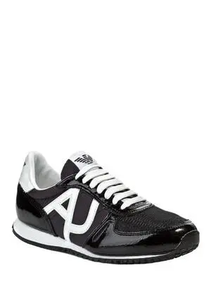 Emporio Armani Logo Detail Sneakers - Black