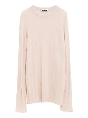 JIL SANDER Jil Sander Fine-Ribbed Long Sleeve Top Pink