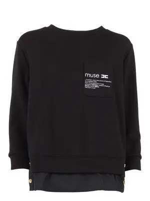 ELISABETTA FRANCHI Elisabetta Franchi Cropped T-Shirt With Button Details