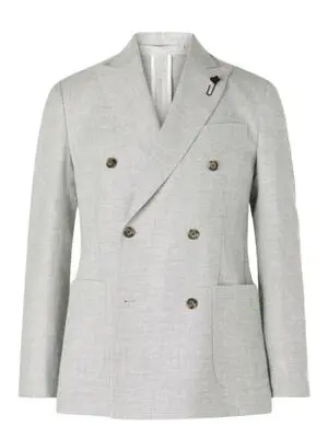 LARDINI Double-breasted Jacket - Gray
