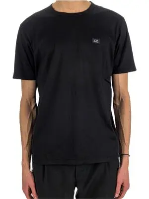 C.P. COMPANY Logo Patch Crewneck T-shirt - Black