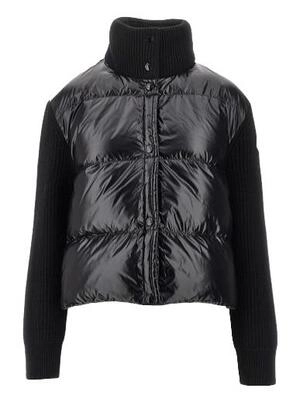 Moncler Logo Patch Zipped Cardigan - Black