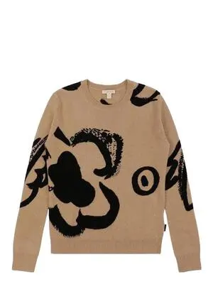 Burberry Round Neck Long Sleeve Sweater - Brown