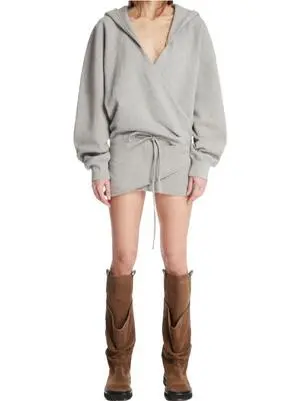 Attico The Drawstring Mini Dress By - Gray