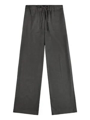 FAY Straight-leg Trousers With Drawstring Waist - Grey