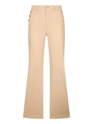 Liu Jo Button Detail Flare Jeans - Beige