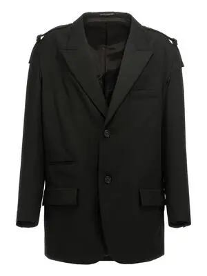 Yohji Yamamoto Single-breasted Blazer - Black