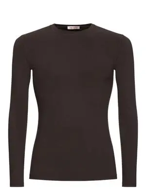 Valentino Garavani Logo Long-sleeved T-shirt - Black