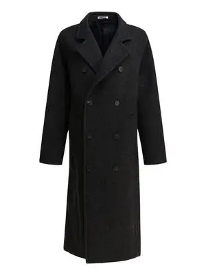 Auralee Long-sleeved Wool Coat - Black