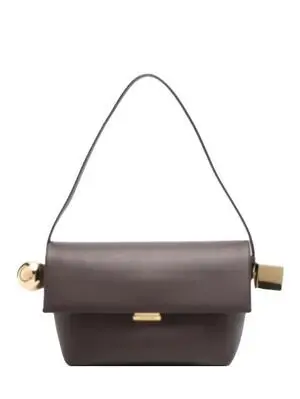 Jacquemus The Rond Carré Shoulder Bag - Dark Brown