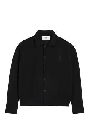 Ami Long-sleeved Button-up Cardigan - Black