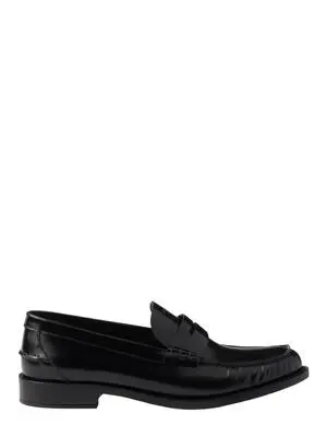 Prada Ruched Slip-on Loafers - Black
