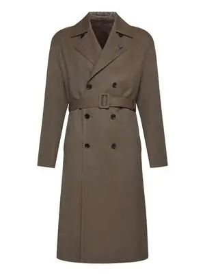 LARDINI Double-breasted Trench Coat - Brown